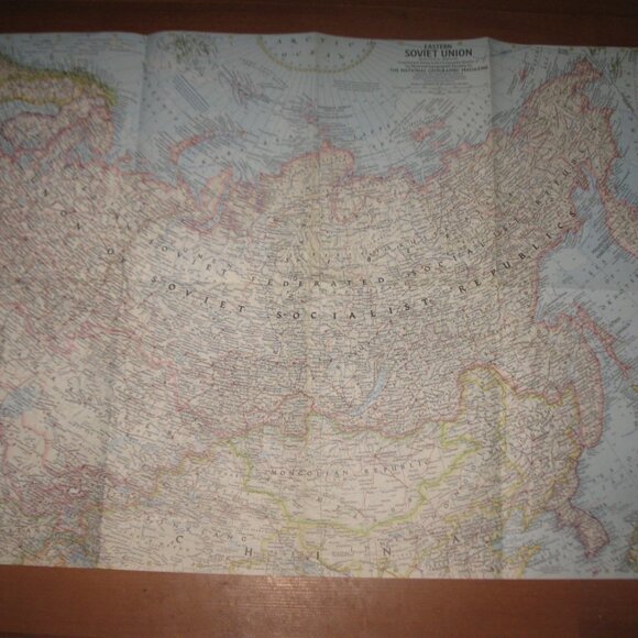National Geographic | Art | 967 Nat Geo Foldout Map Eastern Soviet Union 19 X 25 | Poshmark